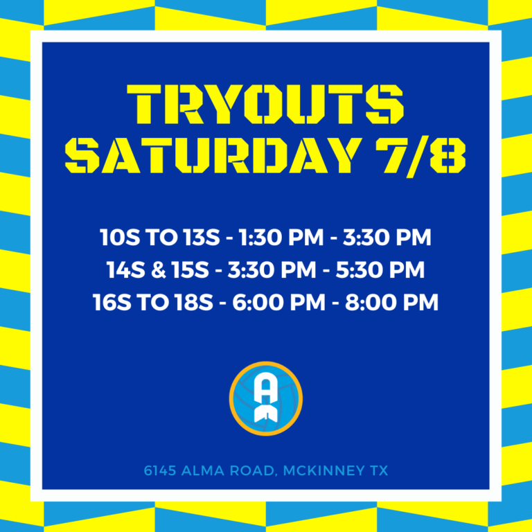 2023-2024 Tryout and Evaluations – Dallas Arsenal Volleyball Club
